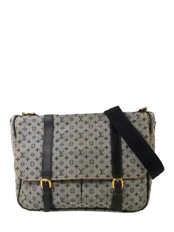 LOUIS VUITTON Monogram Mini Lin Sac Maman Shoulder Bag - Grey