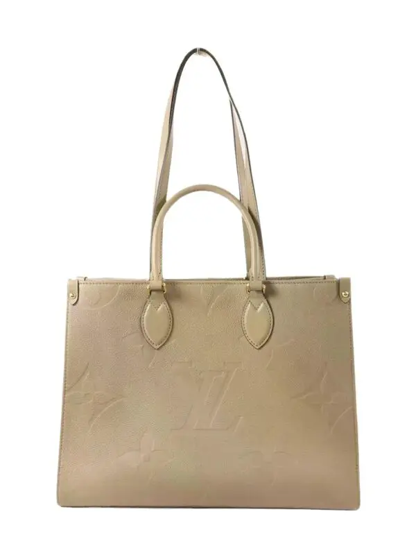 LOUIS VUITTON Mm Monogram Empreinte On The Go Shoulder Bag - Neutrals
