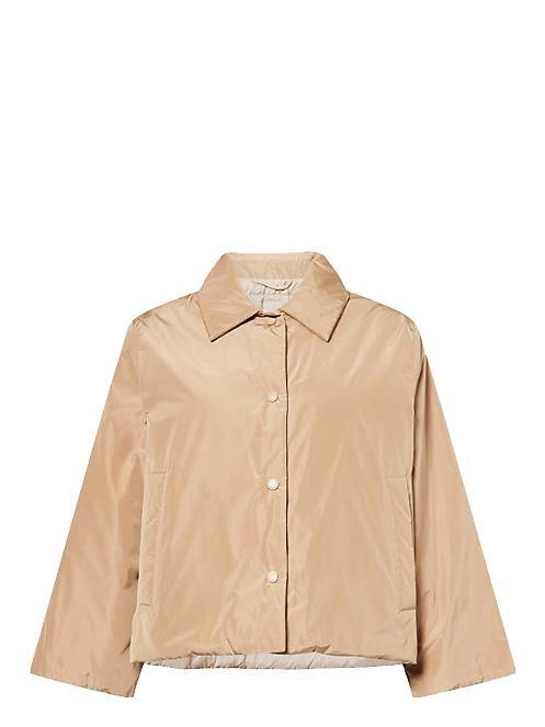 Max Mara Cropped Quilted Soft-shell Jacket - Camel