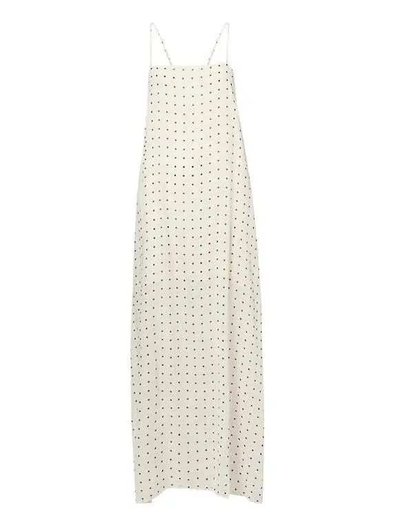 Dissh Vanessa Polka-dot Woven Midi Dress - Sandstone