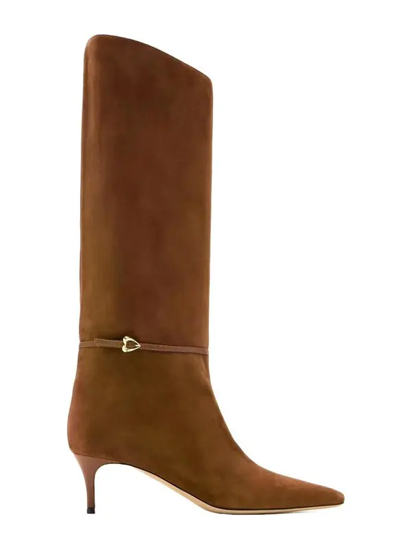 ANDREA WAZEN 55mm Laila Suede Knee-high Boots - Brown