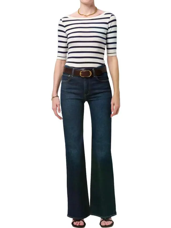 Citizens Of Humanity Boat-neck Striped T-shirt - Neutrals