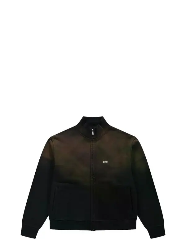 ARTE ANTWERP Gradient-effect Zip-up Sweatshirt - Black