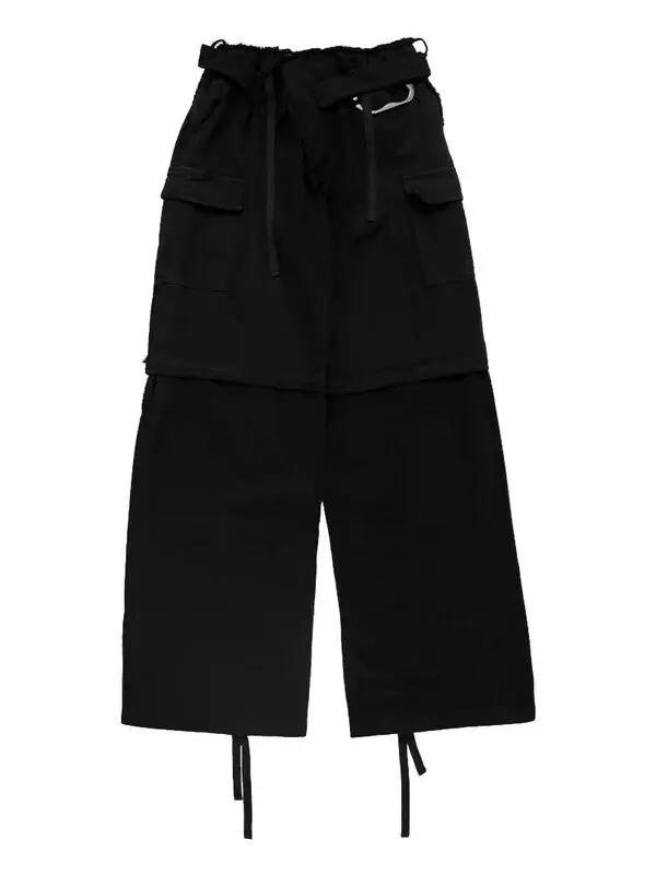 Ottolinger Baggy Cargo Pants With Panelled Design - Black