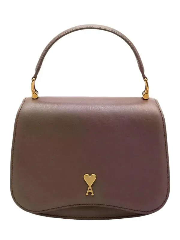 AMI Paris Cowhide-leather Paris Paris Top Handle Bag - Brown
