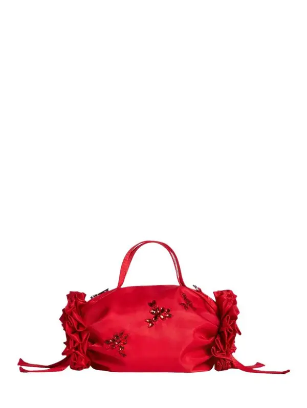 Simone Rocha Turbo Embellished Tote Bag - Red