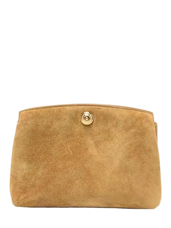 LIFFNER Push-lock Suede Clutch Bag - Neutrals