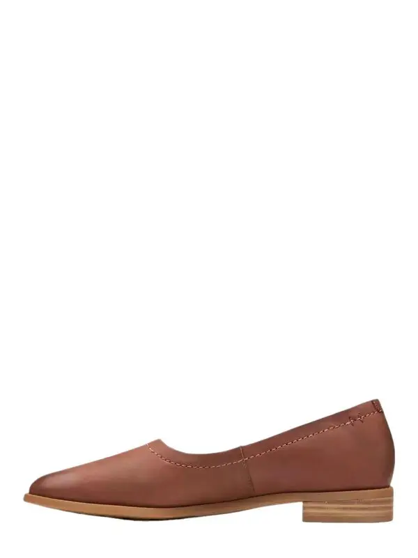 Clarks Pure Walk Leather Flat Pumps - Brown