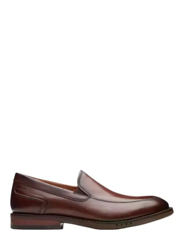Clarks Un Hugh Step Leather Loafers - Brown