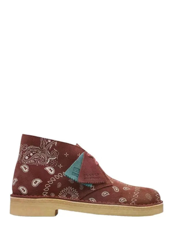 Clarks Desert Paisley Ankle Boots - Red