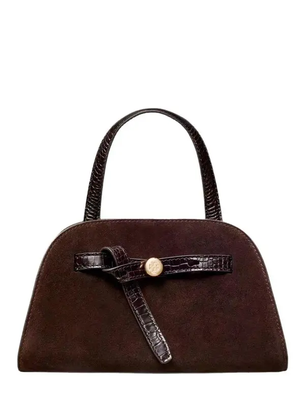 Tory Burch Croc-effect Suede Tote Bag - Brown