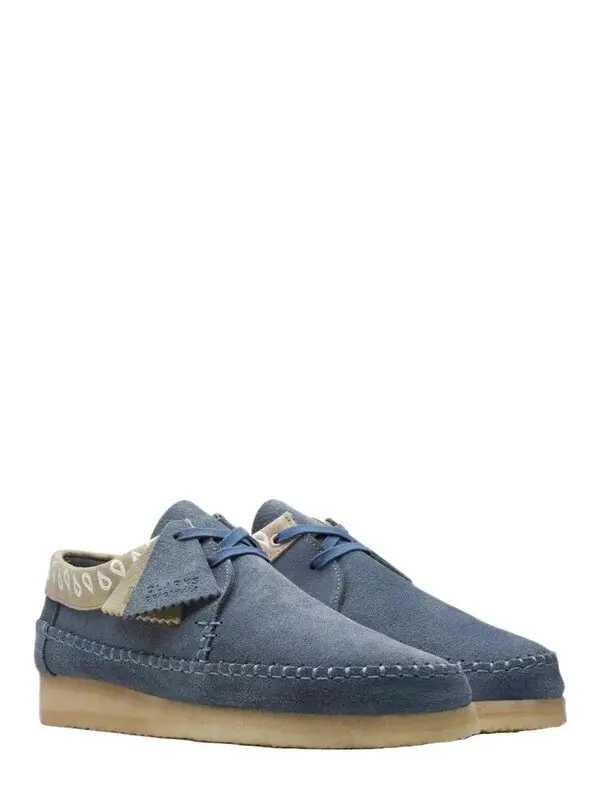 Clarks Weaver Whipstitch Lace-up Derby Shoes - Blue