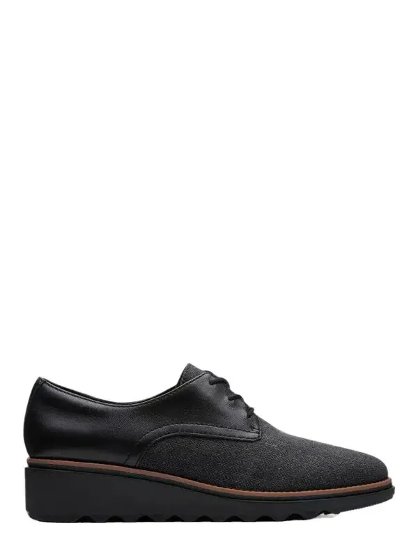 Clarks Sharon Rae Lace-up Derby Shoes - Black