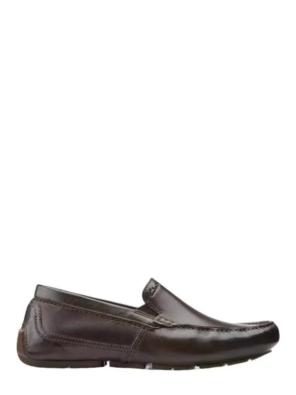Clarks Markman Plain Leather Loafers - Brown