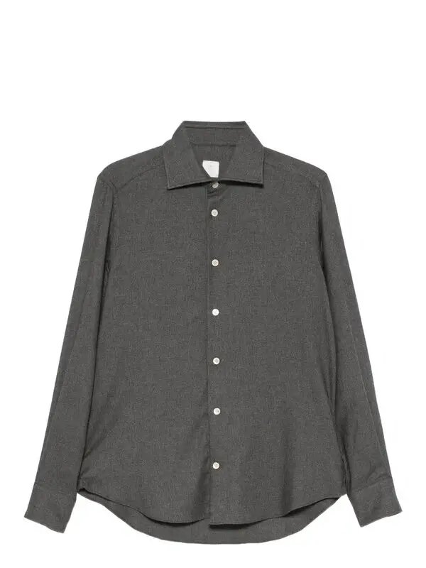 Eleventy Button-up Long-sleeve Shirt - Grey