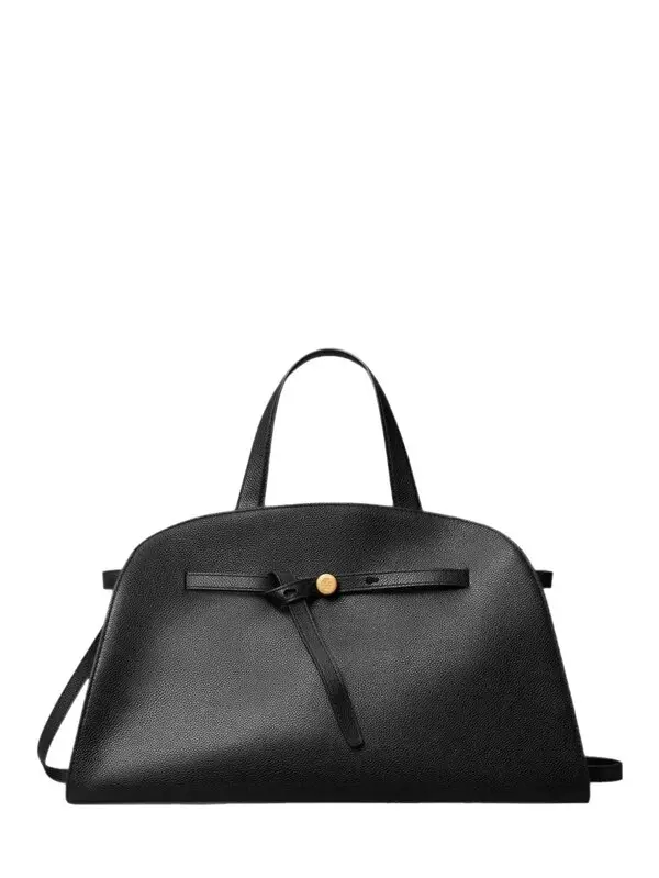 Tory Burch Logo-plaque Leather Tote Bag - Black