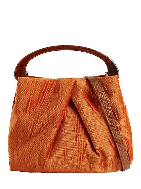 Dries Van Noten Velvet Top Handle Bag - Brique