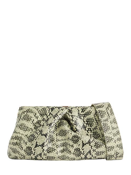 Dries Van Noten Snake-effect Small Pouch - Mint