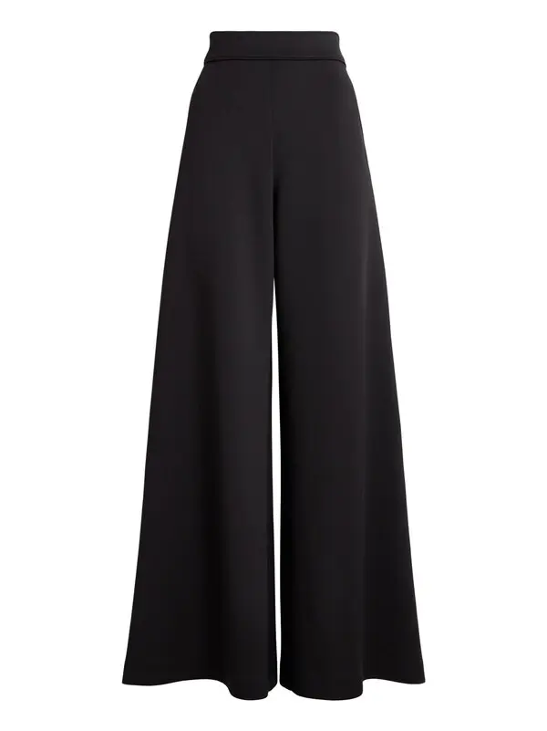 Max Mara Jersey Wide-leg Trousers - Black