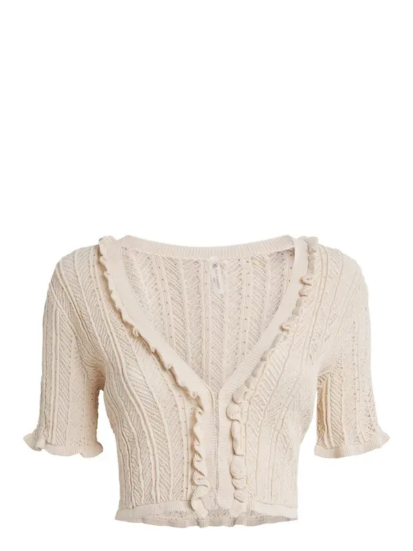 Devon Windsor Charlene Knitted Top - Ivory