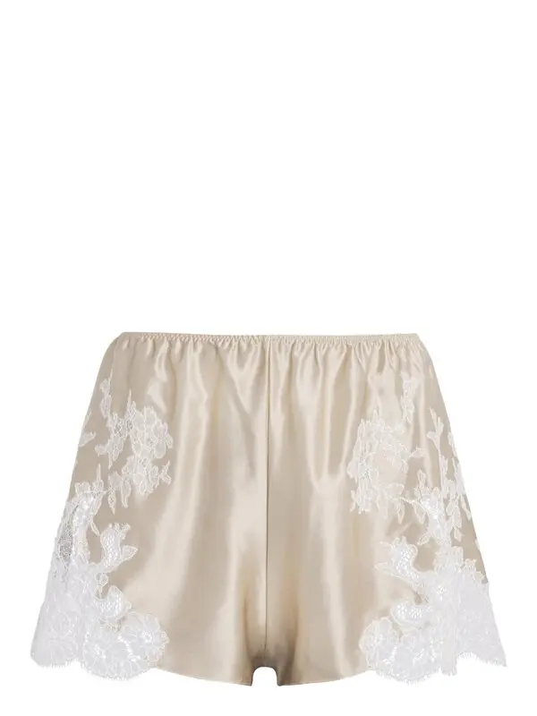 TORLOWEI Silk Elsa Shorts - Ivory