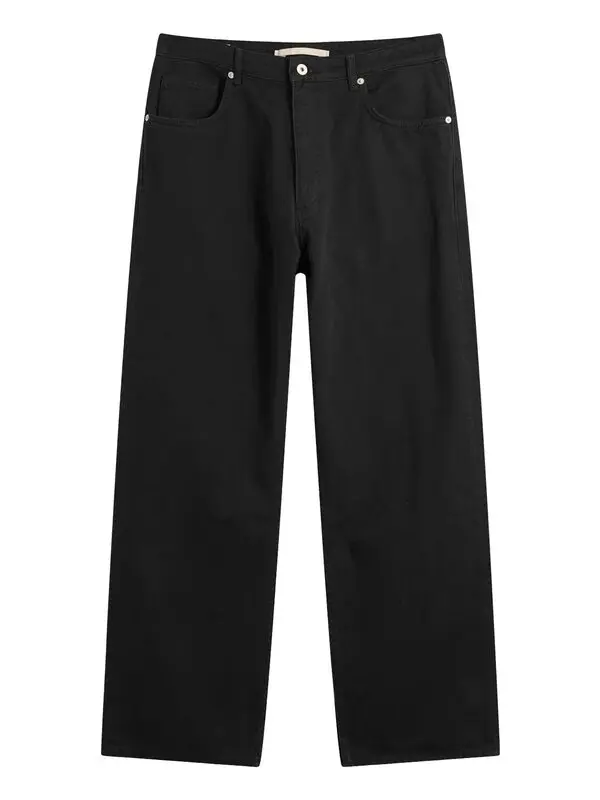 Norse Projects Mogens Relaxed Fit 5 Pocket Twill Trousers - Black