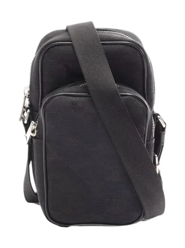 Celine 2010s Triomphe Messenger Bag - Black