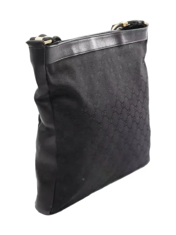 Gucci 2000s Gg Canvas Shoulder Bag - Black