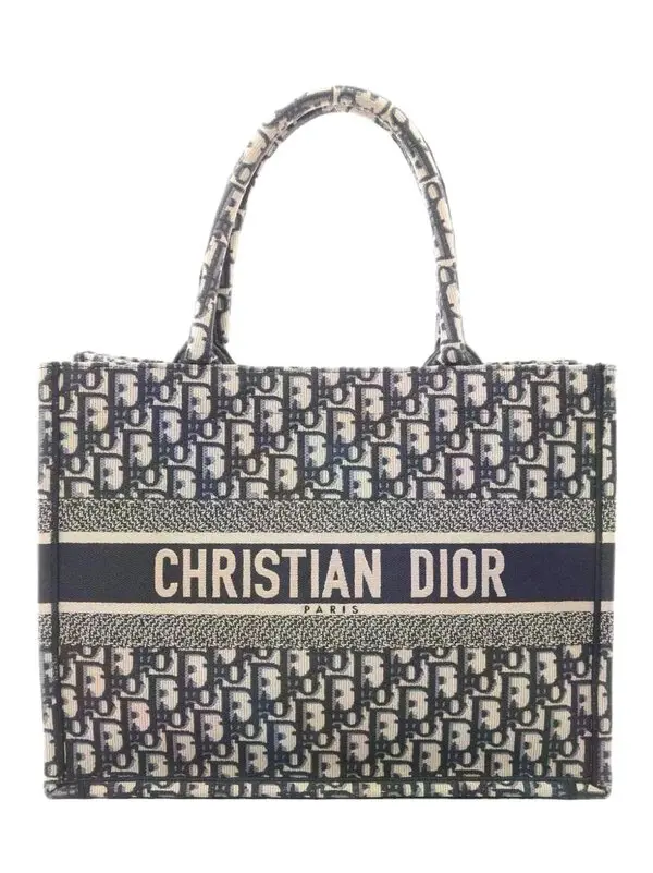 Dior Medium Book Tote Oblique Tote Bag - Blue