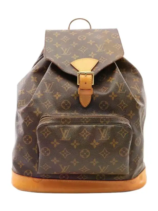 LOUIS VUITTON 1997 Gm Montsouris Monogram Backpack - Brown