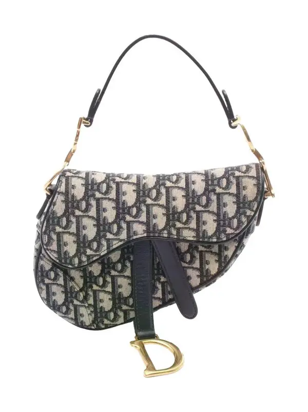 Dior 2010s Saddle Oblique Handbag - Blue