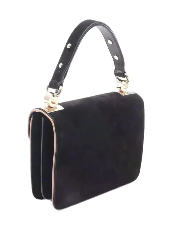 Gucci Nubuck Leather 1973 Flap Mini Bag - Black