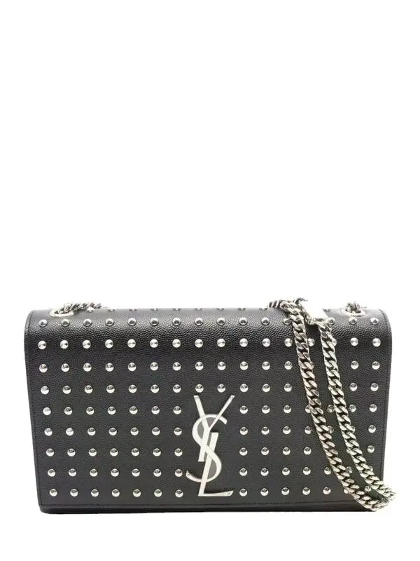 Saint Laurent 2010s Kate Studded Shoulder Bag - Black