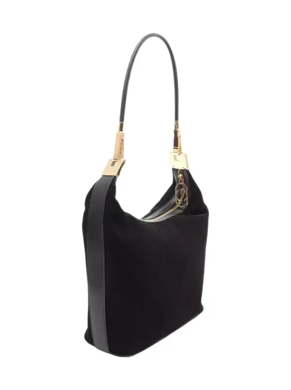 Gucci 2000s Suede Shoulder Bag - Black