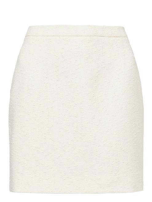 Alessandra Rich Bouclé-tweed Cotton Mini Skirt - Ivory