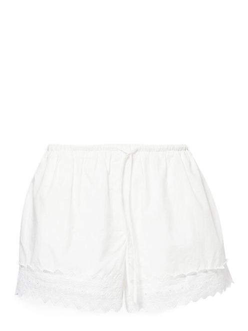 Dissh Annabel Lace-trim Cotton-blend Shorts - White