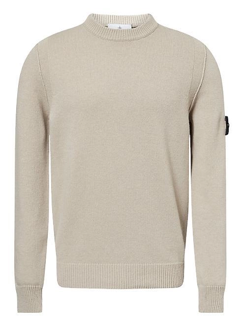 Stone Island Crewneck Wool Knit Jumper - Sand