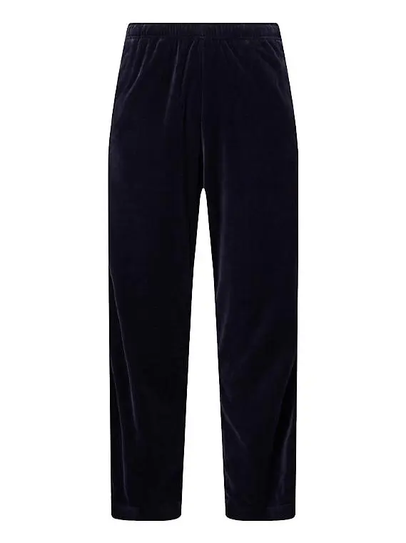 AUSTIN POST Sunset Velour Cotton Jogging Bottoms - Navy
