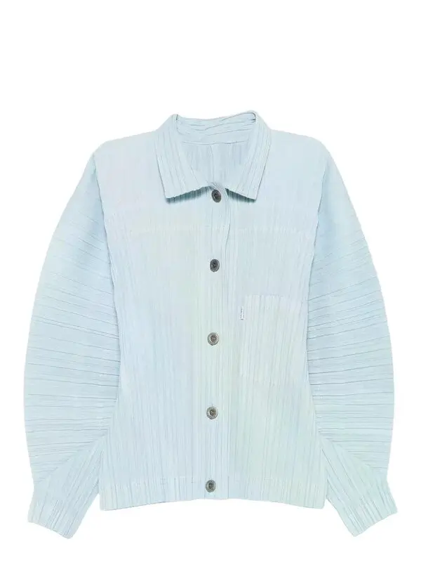 Issey Miyake Pleated Shirt - Blue