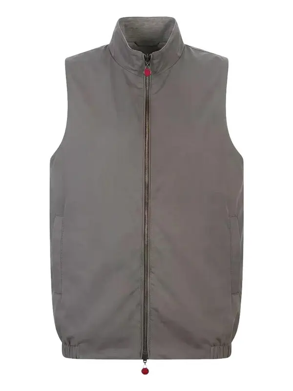 Kiton High-neck Reversible Gilet - Grey