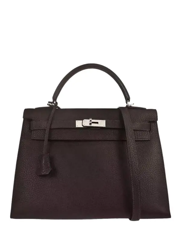 Hermès 2007 Fjord Kelly 32 Sellier Tote Bag - Brown