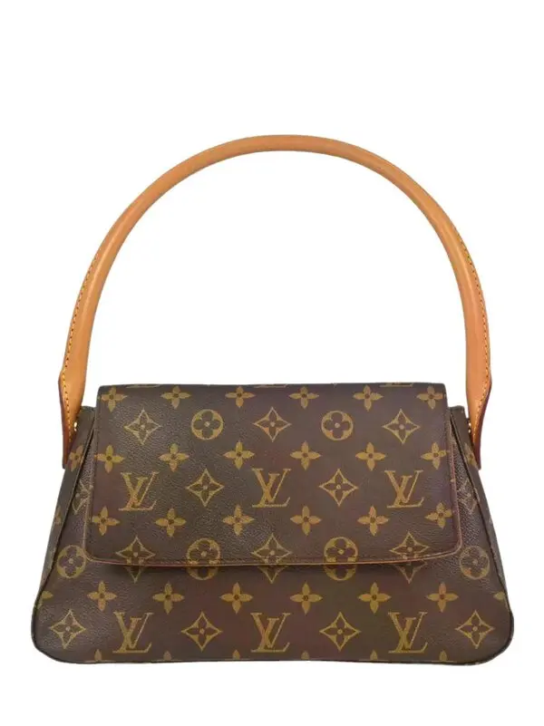 LOUIS VUITTON Monogram Canvas Mini Looping Handbag - Brown