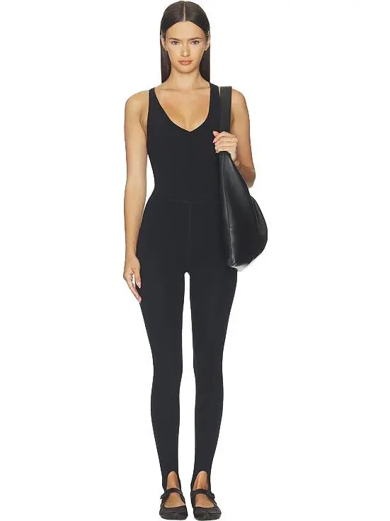 Splits59 Darci Airweight Stirrup Jumpsuit In . Also - Black