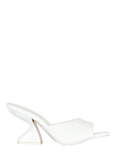 Superdown Sculptural Heel Mules - White