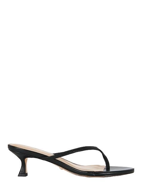 Raye Gemma Sandal With Flared Kitten Heel - Black