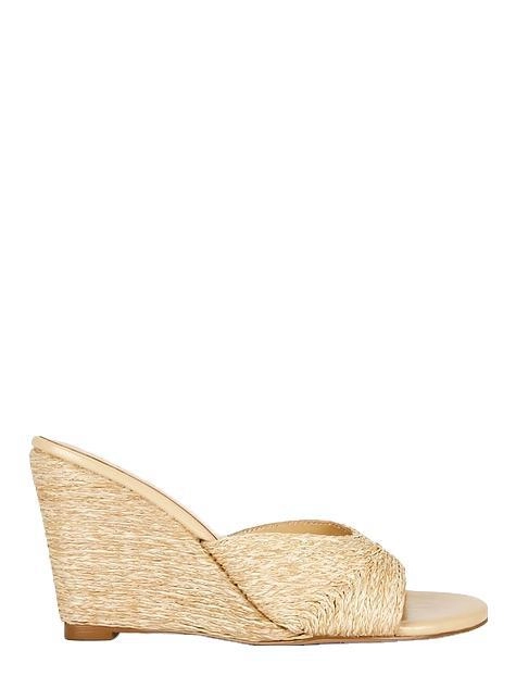 Raye Clea Raffia Wedge Sandals - Neutral
