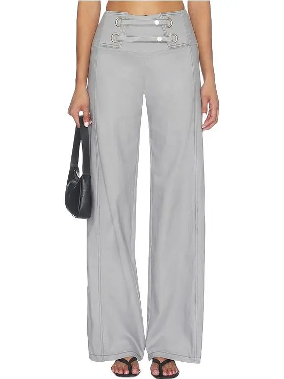 BY.DYLN Emmett Wide Leg Pants - Grey