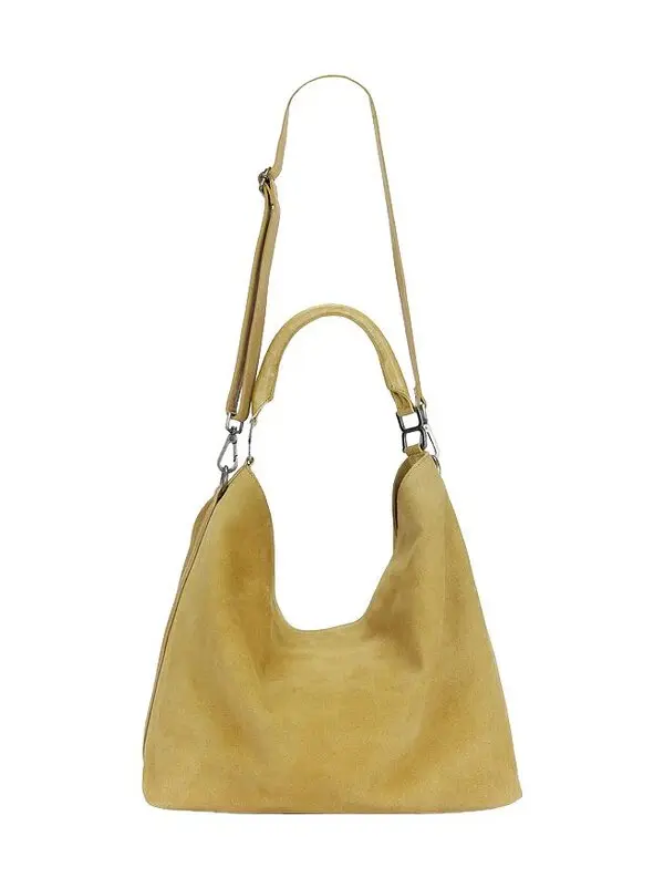 Free People Suzie Suede Slouch Tote Bag - Tan