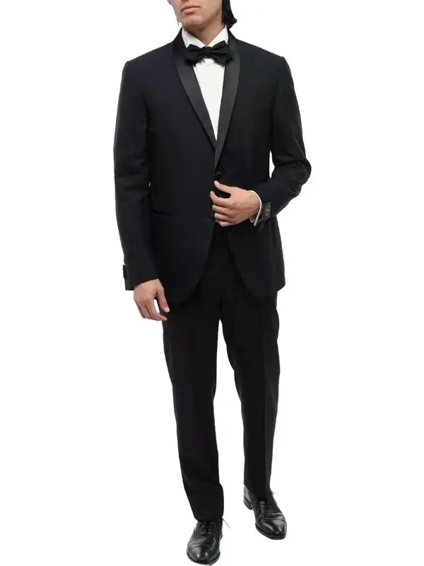 Corneliani Academy Shawl-collar Wool Jacket - Blue