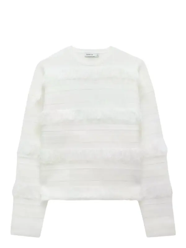 Simkhai Carrick Fringe-trimmed Sweater - White